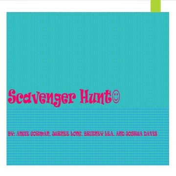 Scavenger hunt | PPT