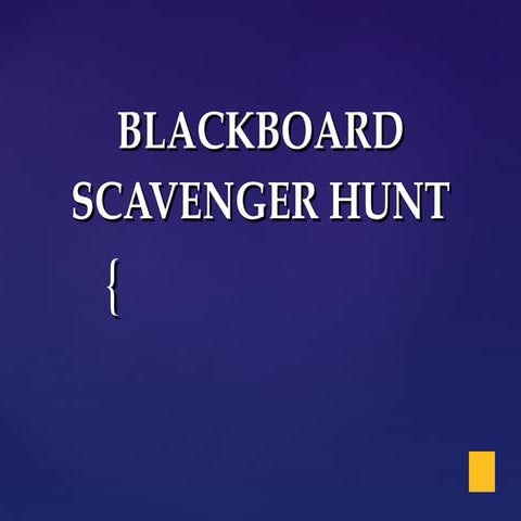 Scavenger hunt for black board | PPT