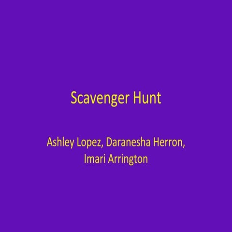 Scavenger hunt ppt | PPT