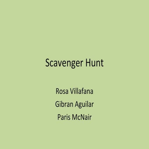 Digital Scavenger Hunt | PPTX