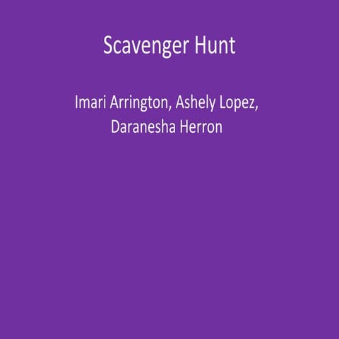 Scavenger hunt slide | PPT | Hunting and Shooting | Sports