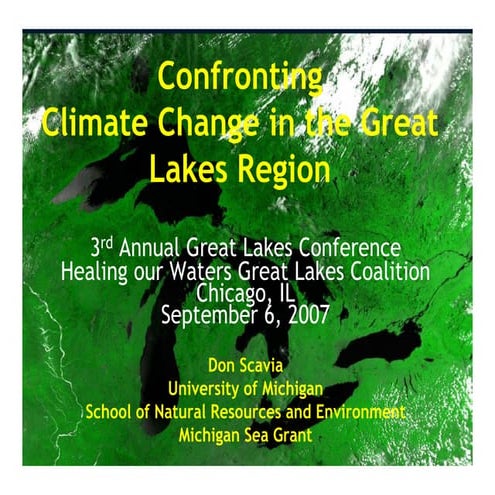 Great Lakes Climate Global Warming Presentation | PDF