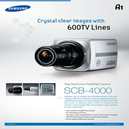 Samsung Techwin SCB-4000 Data Sheet | PDF