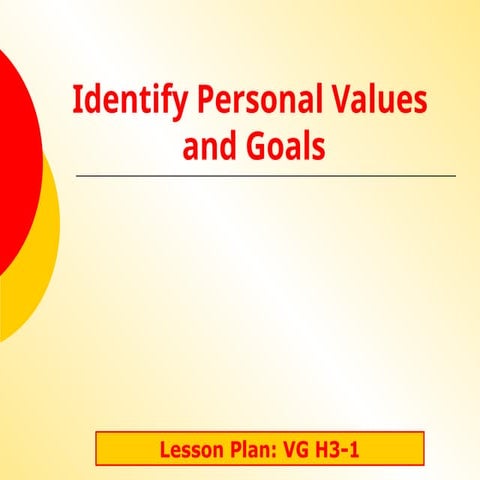 Identifying Personal Values and Setting S.M.A.R.T. Goals for Success | PPT