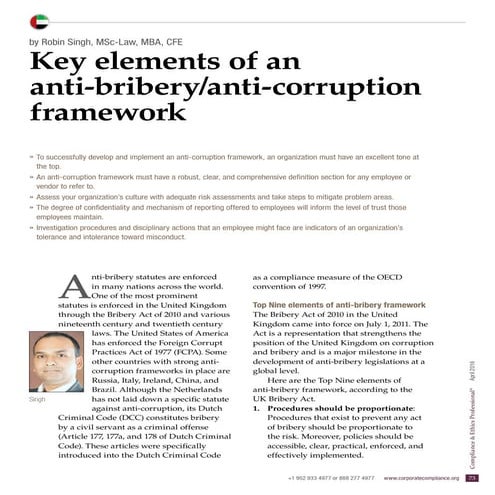 9-22-11 Anti-Bribery and Corruption Prevention | PPT