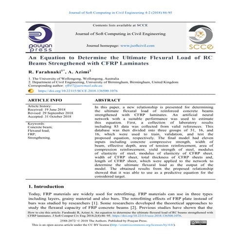 An Equation to Determine the Ultimate Flexural Load of RC Beams ...