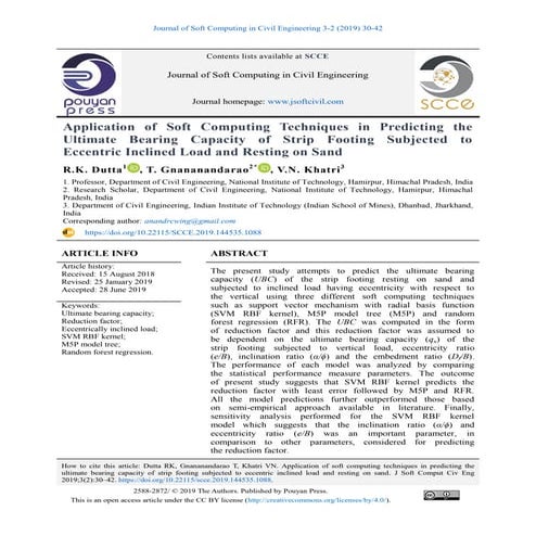 Application Of Soft Computing Techniques In Predicting The Ultimate