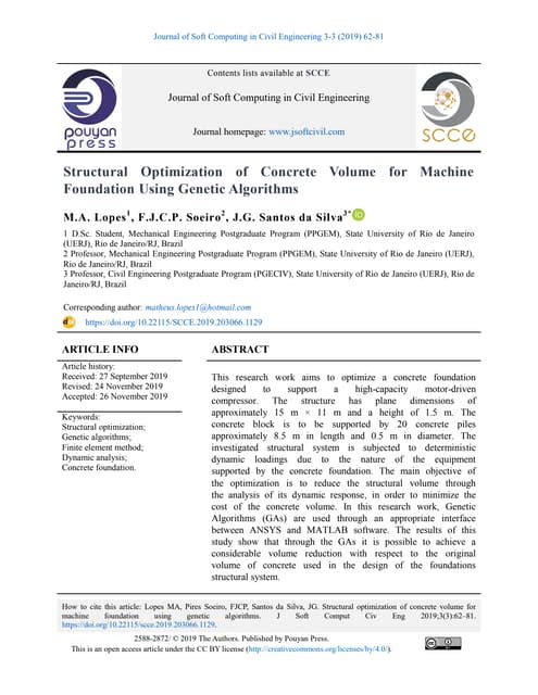 Dynamic analysis and structural design of turbine generator foundations ...