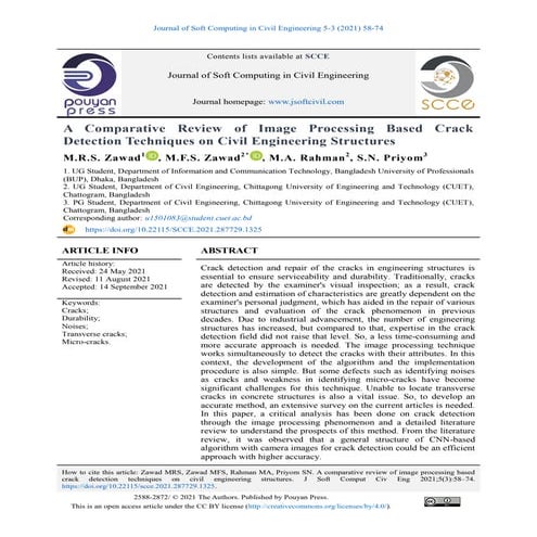 A Comparative Review Of Image Processing Based Crack Detection