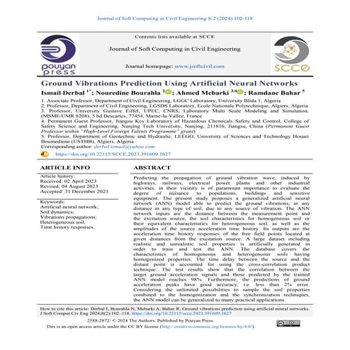Ground Vibrations Prediction Using Artificial Neural Networks | PDF