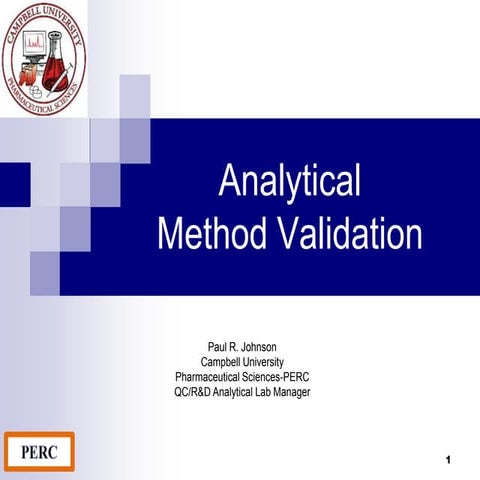 Analytical method validation | PPT