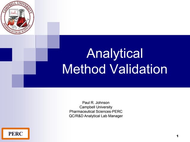 Method Validation - Limit of Detection, Quantitation limits and Robustness | PPTX