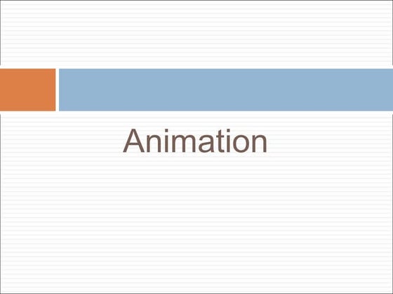 Chapter 1 Pptx 2d Animation Pptx Computer Animation