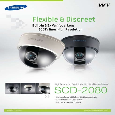 Samsung Techwin SCD-2080 Data Sheet | PDF