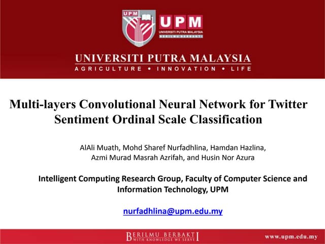 Multi Layers Convolutional Neural Network For Tweet Sentiment Classification Ppt