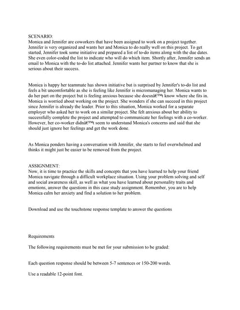 Case study - The friendly Supervisor , Interpersonal Communication Case Study Sem 2 BBA Christ ...