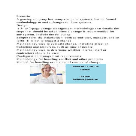 Scenario A gaming company has many computer systems, but no forma.docx