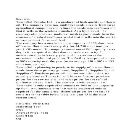 ScenarioTourneSol Canada, Ltd. is a producer of high quality sun.docx