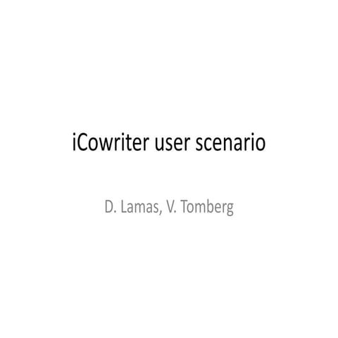 iCoworker User Scenario | PPT