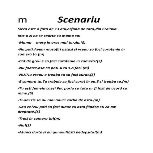 Scenariu | DOCX