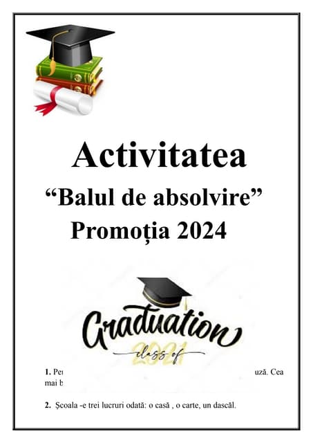 Scenariu -balul bobocilor | DOCX