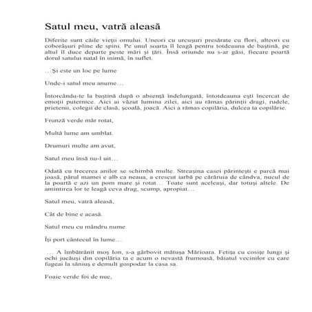 Scenariu hramul satului activitate 2023 dusmani | DOCX