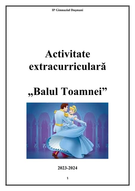 Scenariu -balul bobocilor | DOCX