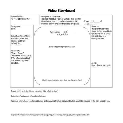 Storyboard template | PDF