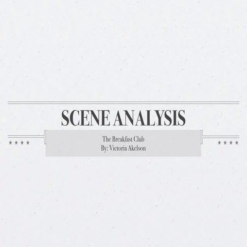 Scene analysis | KEY