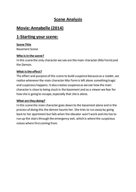 Scream opening scene analysis | PPT