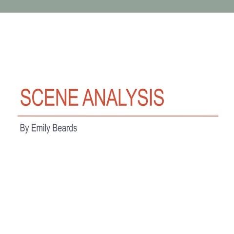 SCENE ANALYSIS | PPTX