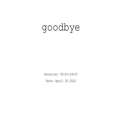 Goodbye_Short Film | PPT