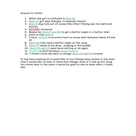 Scenes to refilm | PDF