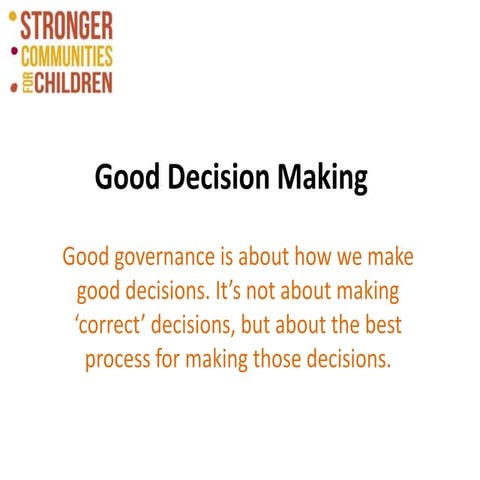 Good decision-making | PPTX