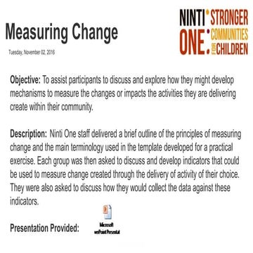 Measuring change survey | PPT