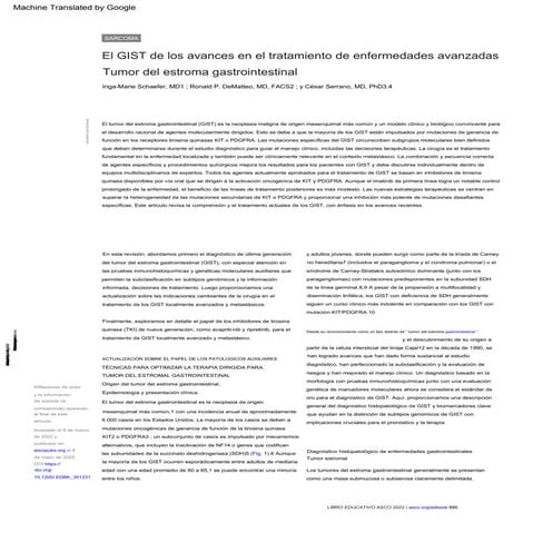 GIST- Tumores del estroma intestinal y estómago | PPTX