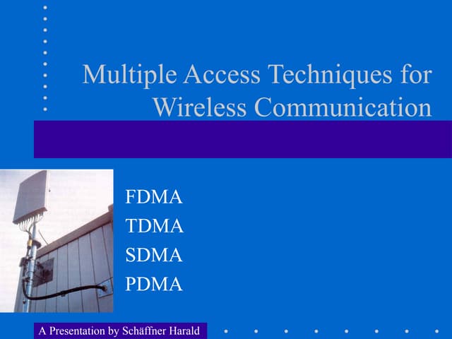 Multiple access techniques | PPT