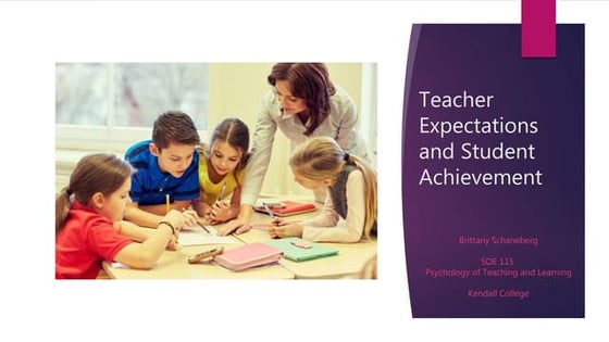 Teacher Expectations | PPT