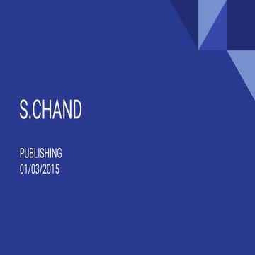 S Chand Publishing | PPTX