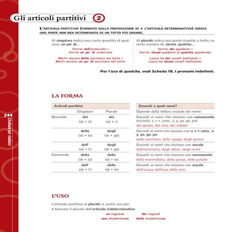 Scheda2 gli articolipartitivi | PDF