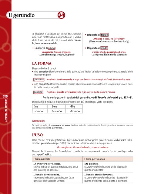 Compito grammatica gerundio a2 - | PDF