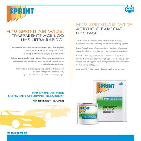 ICR SPRINT H79 SPRINT-AIR WIDE - Trasparente Acrilico UHS ultra alto ...