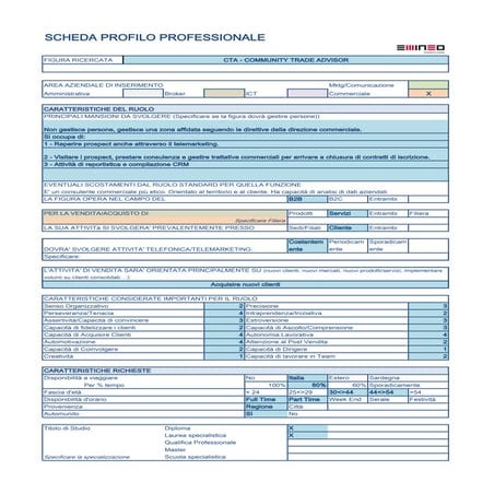Scheda profilo cta rev00 | PDF