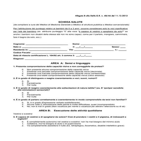 Scheda salute | PDF