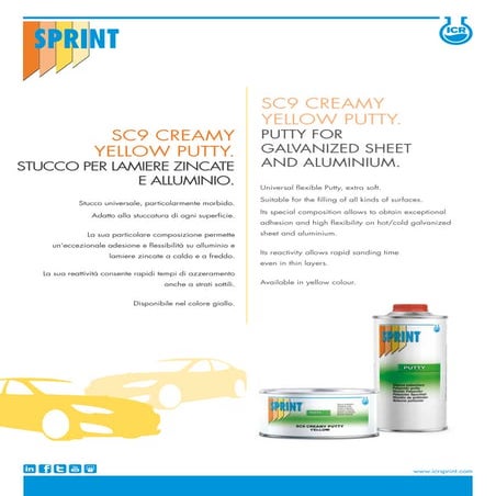 ICR SPRINT SC9 CREAMY YELLOW PUTTY - Stucco per lamiere zincate ed ...