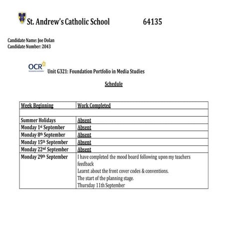 Weekly Journal of my APA Internship - Dane | DOCX