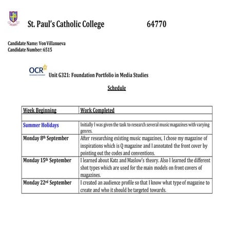 Schedule | DOCX