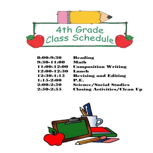 Schedule4thgrade | PDF