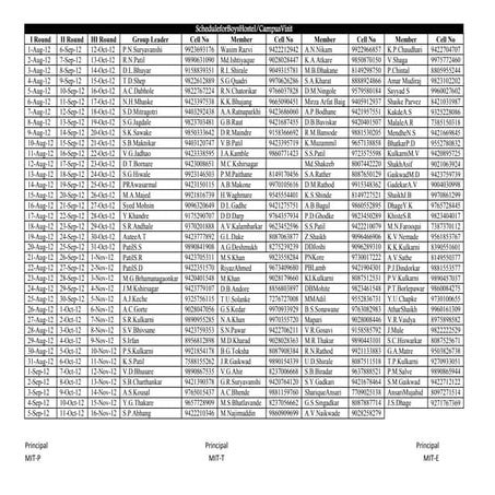 Schedule for boys and girls hostel 2012 13 | PDF