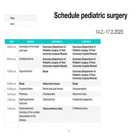 Schedule for pediatric surgery.pdf